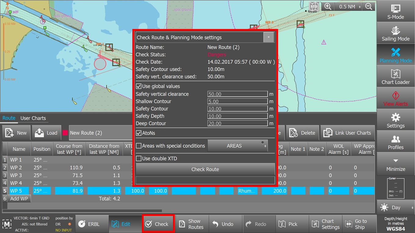 eGlobe G2 Route Planning – Route Safety Check 4.1 – eMaritime Training